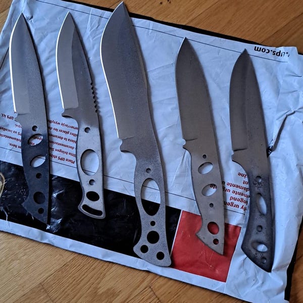 Japanese Hidden Tang Wakizashi Blade, Long Tanto Knife Blank, N690 ...