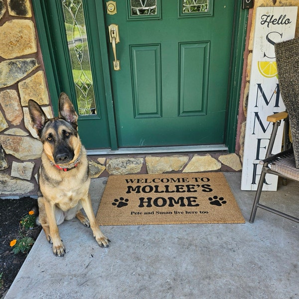 Welcome Mat for Dog-door Mat for Dogs-personalized Door Mat-custom ...
