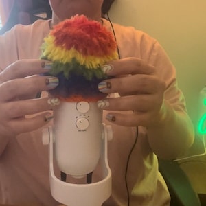 Crocheted Blue Yeti Mic Fuzzy Windscreen Pop Filter Custom, MADE TO ...