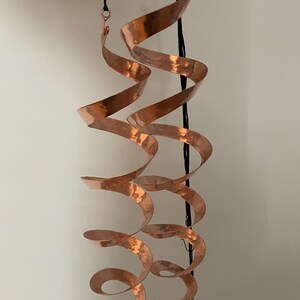 14 Hanging Pounded Copper Kinetic Wind Sculpture Double - Etsy