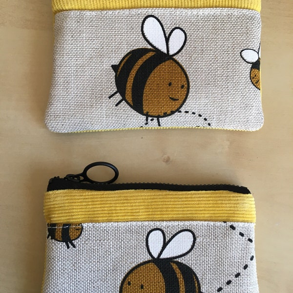 Etui Mini Bag, Bees Design, Mini Purse, Card Bag, Little Zipper Pouch ...