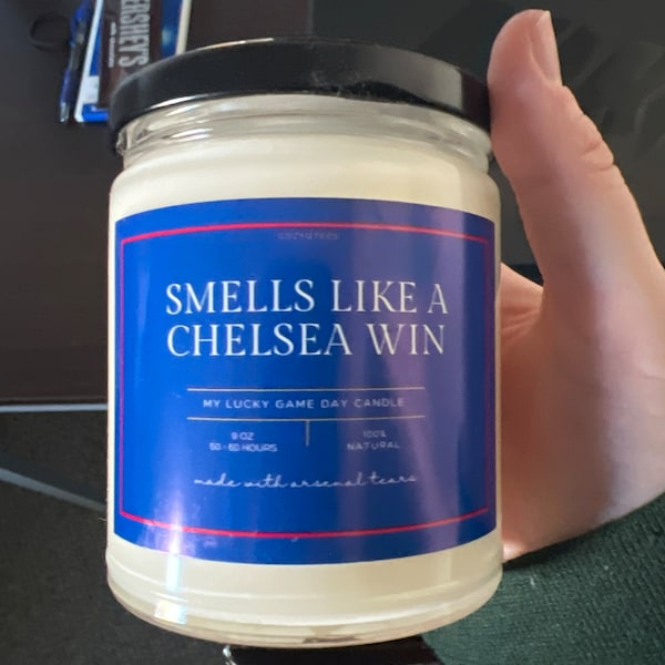 Smells Like a Win Candle, Chelsea Soccer Gift, Premier League, Chelsea ...