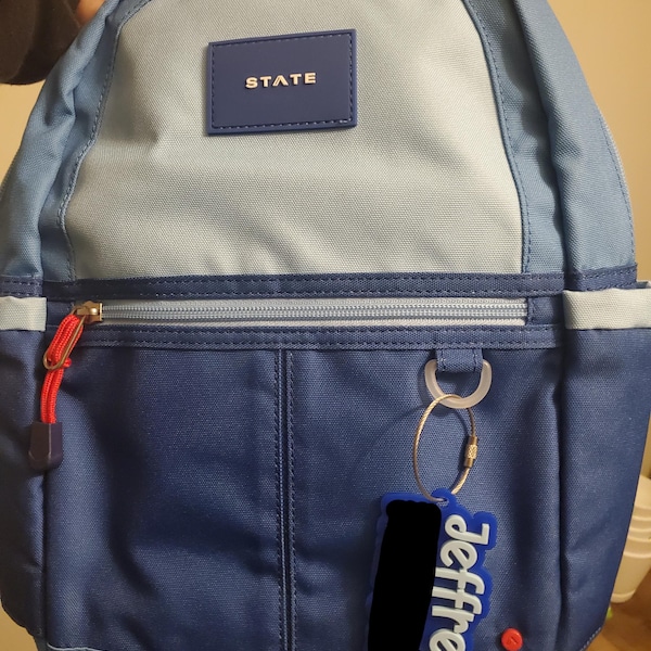 Name Keychain, Backpack Name Tags, Diaper Bag Tag, Personalized Name ...