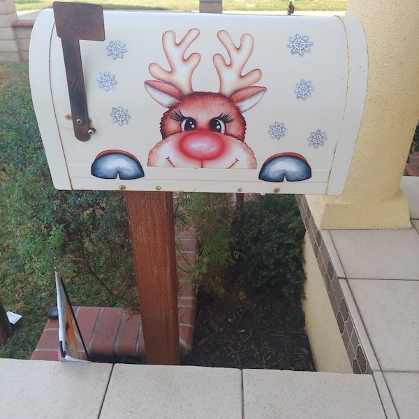 Mailbox Magnet Partial Cover, Rudolph the Red Nosed Reindeer With Set ...