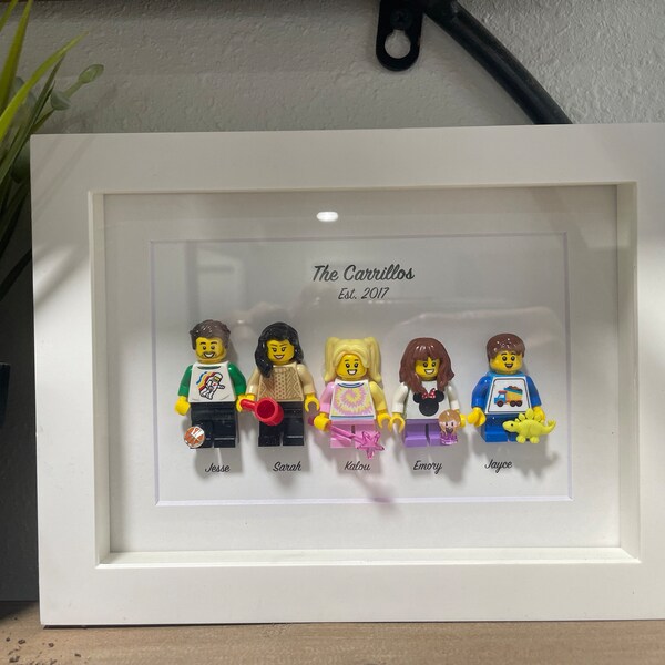 Personalized Mini Me Minifigure Frame. Max 5 Figures. - Etsy