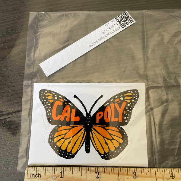 Cal Poly Butterfly Sticker - Etsy