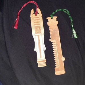 Star Wars Qui Gon Jinn Lightsaber Bookmark With Tassel Laser Engraved ...