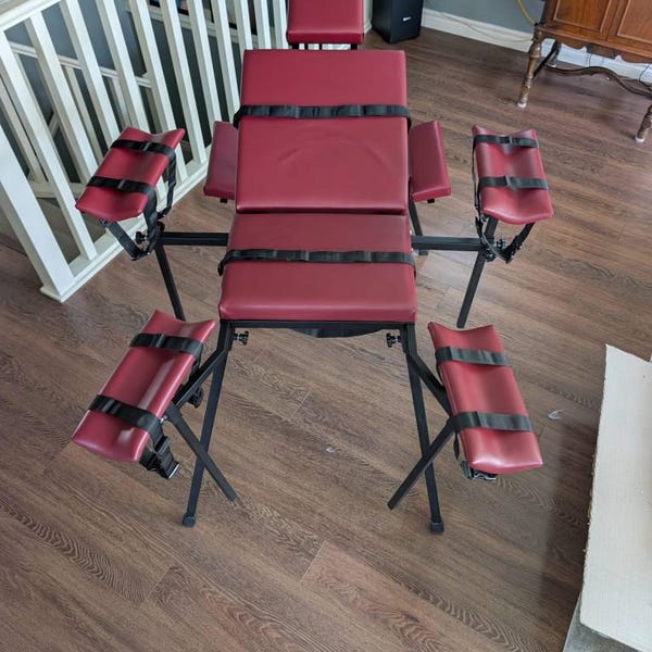 MATURE / Portable Bench Red Color Spanking Dungeon Playroom Furniture ...