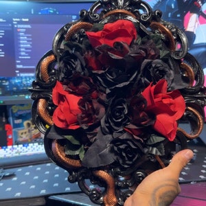 Handmade Ornate Oval Plaster Snake Serpent Frame With Baphomet - Etsy