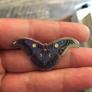 Cecropia Moth Enamel Pin - Etsy