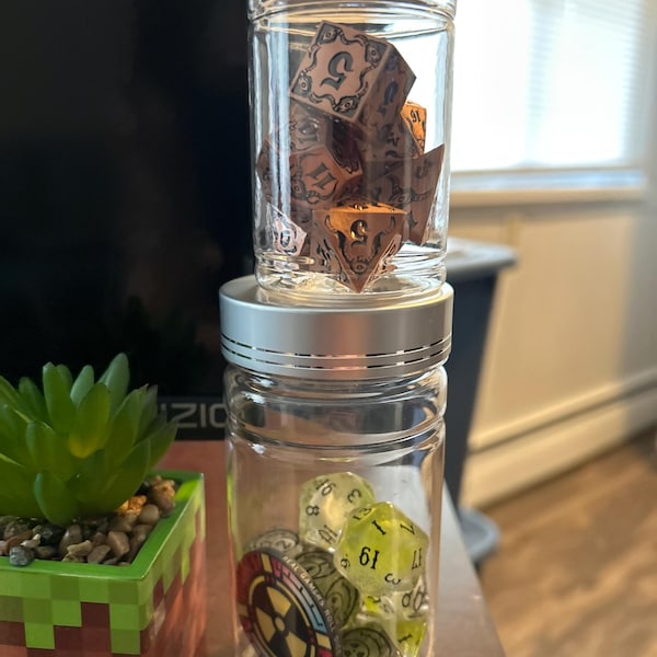 Display Bottles for 7 and 11 Dice Sets | Holds Resin and Metal Dice ...