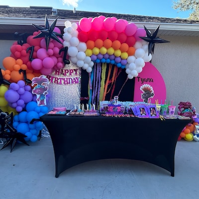 Trolls Cutout Cardboard Backdrop Birthday Sign Yard Cutout Event and ...