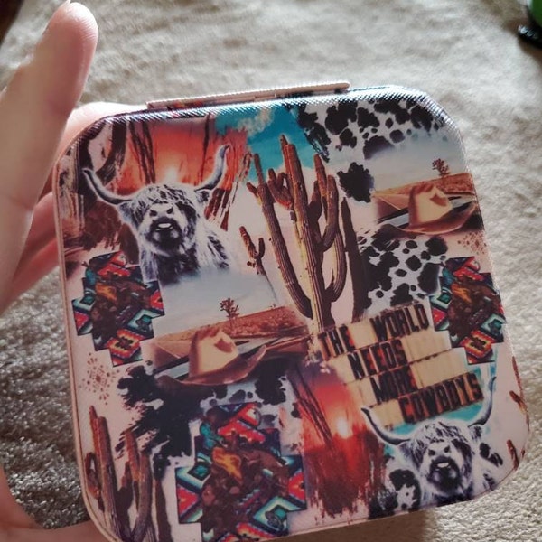 Western Jewelry Box, Western Mother's Day Gift, Retro Rodeo Jewelry Box ...
