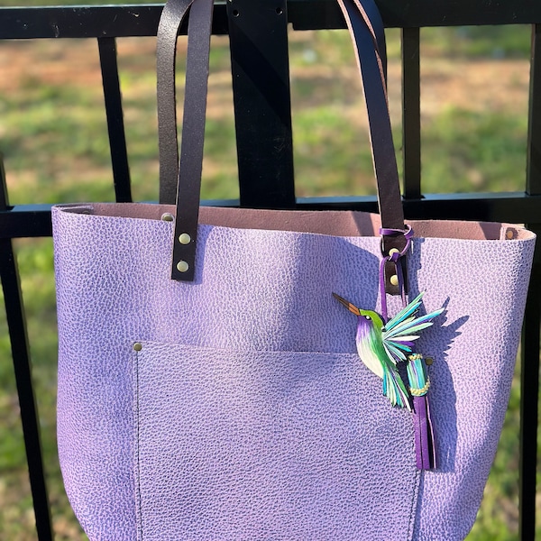 Handmade Leather Hummingbird Bag Charm: Colorful Bird Lover Gift - Etsy