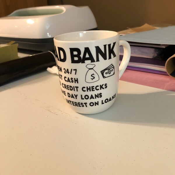 Dad Bank Svg, Funny Dad Svg, Fathers Day Svg, Dad of Girls Svg, Dad ...