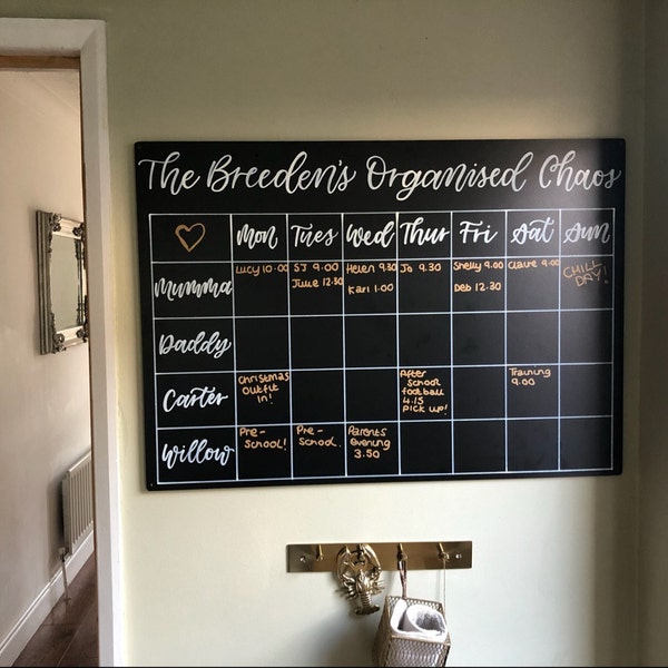Weekly Planner Chalkboard / Family Organiser / Meal Planner / Business ...