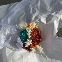 SPICED SEPTEMBER: Rustic Boho / Burnt Orange/ivory/ Wood Flowers ...