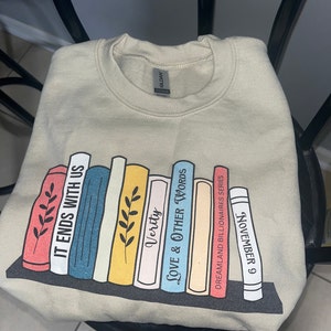 Custom Bookshelf Sweatshirt, Booktok Merch Personalized Books Sweater ...