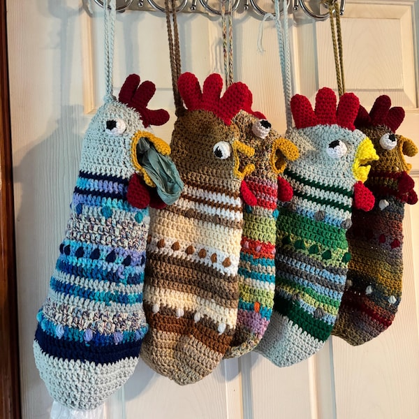PATTERN ONLY: Chicken Bag-holder Crochet Pattern - Etsy