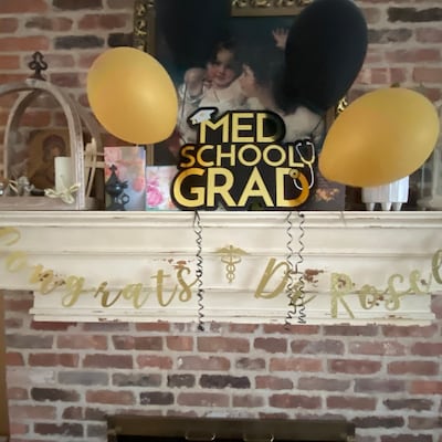Personalized Medical School Graduation Banner, Med School Graduation ...