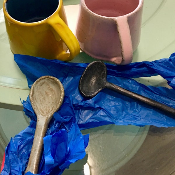 Handmade Ceramic Serving Spoon, Set Ceramic Spoons, Pottery Spoons ...