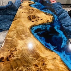 Resin Epoxy Table, Ocean Wave Epoxy Table, Custom Dining Table, Table ...