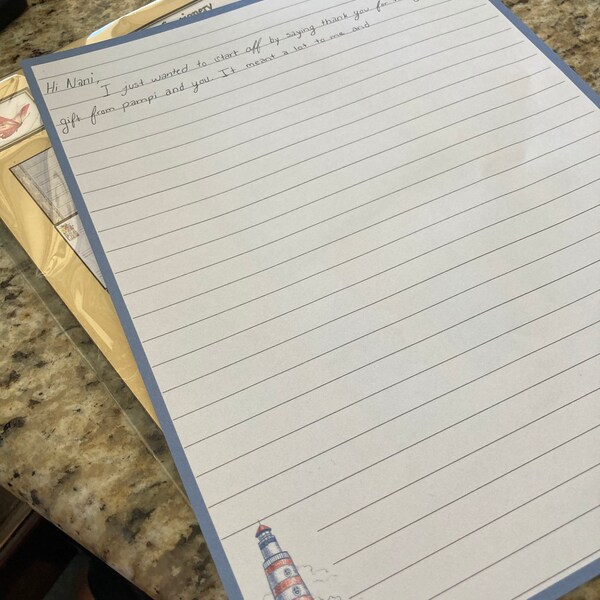 Nice Floral Edged Lined Writing Paper 8.5"x11" 25 Sheets and Color ...