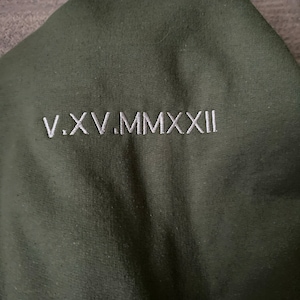 Custom Embroidered Roman Numerals Sweatshirt for Couples, Add Your ...