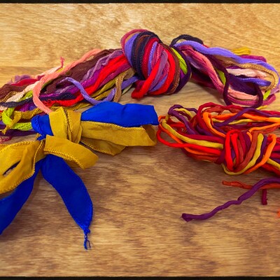 Hand Dyed Silk Ribbons Fairy Style Choose Your Colors - Etsy
