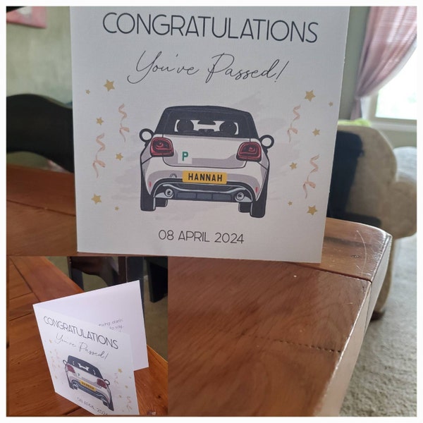 Personalised Congratulations Driving Test Greetings Card - Passed ...