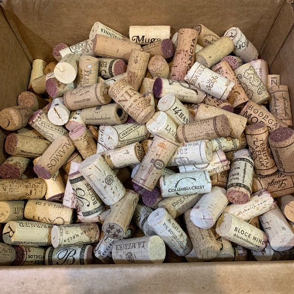 500 Used Wine Cork Bundle for Crafts. Quality Recycled Wine Corks. From ...