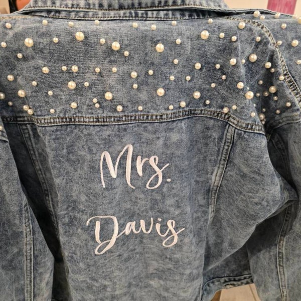 Embroidered Bride Denim Jacket, Bride Jean Jacket, Future Mrs Jacket ...
