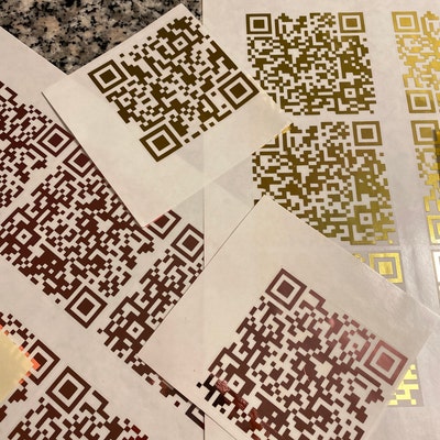 Frosted QR Code Sticker Metallic Foil Business QR Code - Etsy