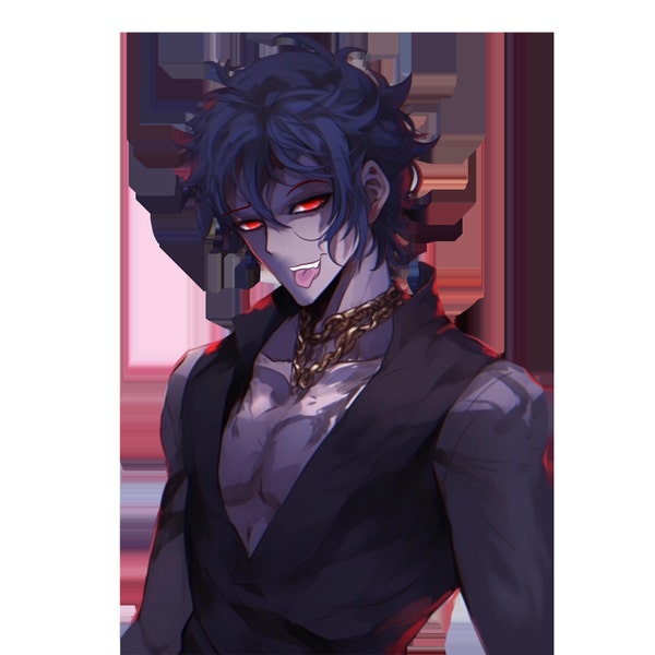 Dark Demonic Boy Pngtuber: 12 Expressions (ready to Use) - Etsy