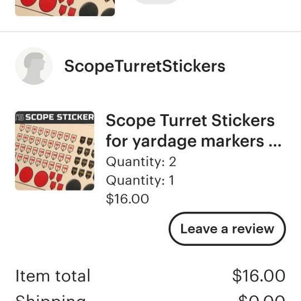 Scope Turret Stickers for Yardage Markers Air Gun Stickers Scope ...