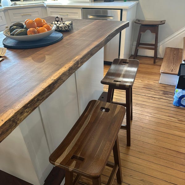 Rare Tiger Maple Stool With Golden Stain - Etsy