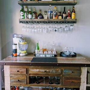 Wood Wine Rack Shelves the Ryan Wall Mounted Shelf & - Etsy