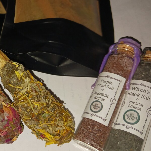 Purple Ritual Salt | Magickal | Handcrafted | Protection | Intuition | Meditation | Spiritual ...