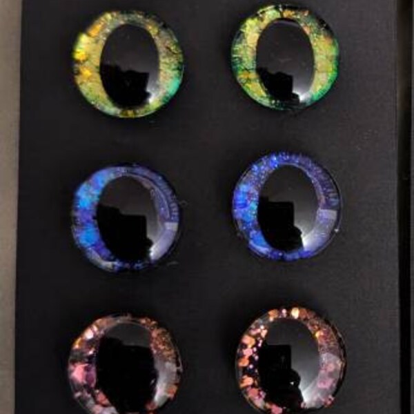 6 Pairs Light & Night Fury Bundle and Save Handpainted Sinker Recessed ...