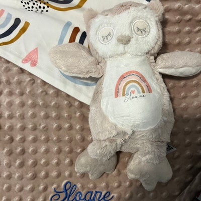 Personalised Owl Teddy, Personalised Plush Toy, Baby Girl Gift, Custom ...