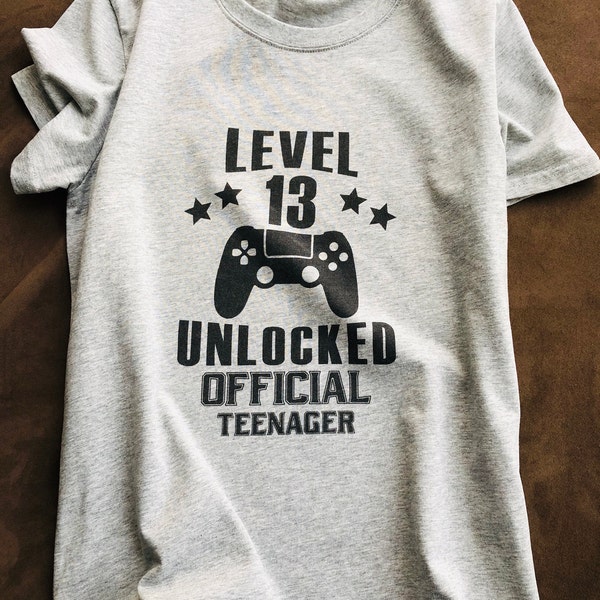 Level 13 Unlocked Official Teenager 13th Birthday Video Game SVG & PNG ...