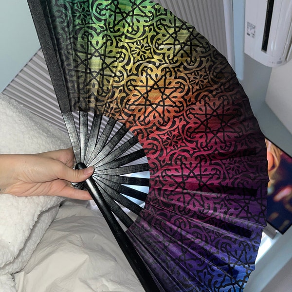 Viking, Helm of Awe, Green, Large Clack Fan Designed by Tara Vojta ...