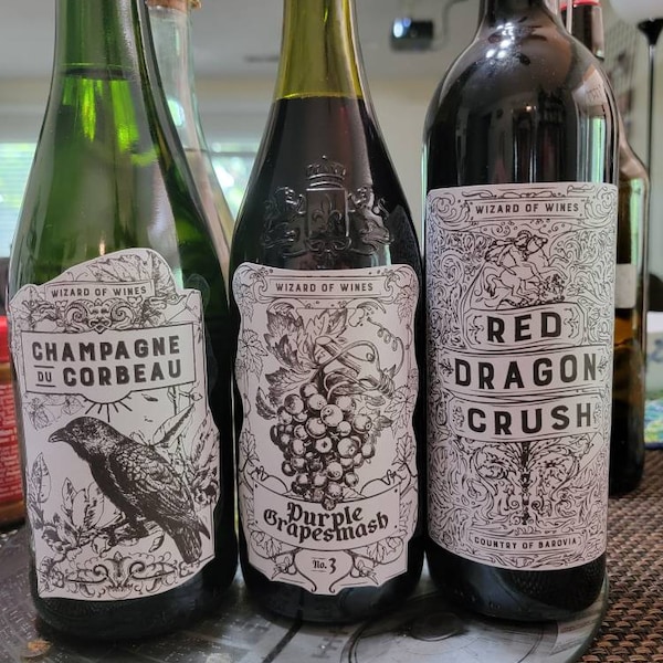 Custom Wine Labels From the Wizard of Wines - Etsy
