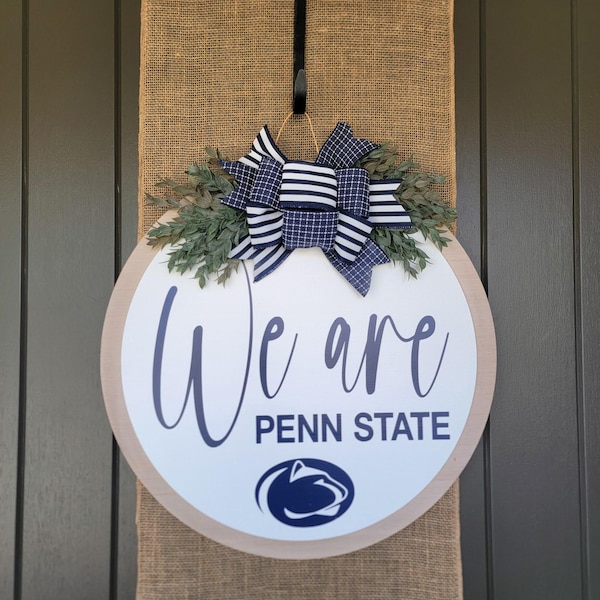 Penn State Wreath | Penn State Sign| Penn State Door Hanger | Penn ...