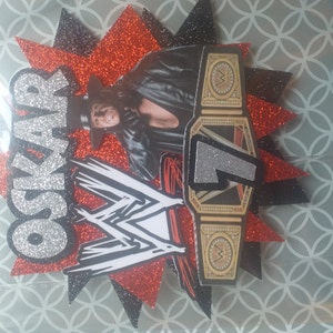 WWE Wrestling Personalised Cake Topper Birthday Roman Reigns - Etsy UK
