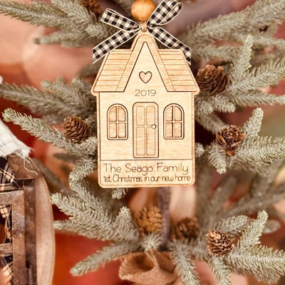 Boho House New Home Real Estate Ornament Laser Glowforge SVG File - Etsy