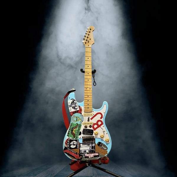 1996 BJ Guitars Billie Joe Armstrong Billie Joe Green Day Blue Guitar ...