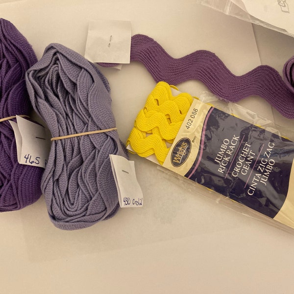 1-3/8" Wide Rick Rack, Ric Rac Trim, Giant, Enormous, Extra Large Sold ...