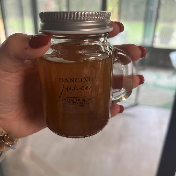 Dancing Juice Stickers for Wedding Favours Wedding Favor Favour ...