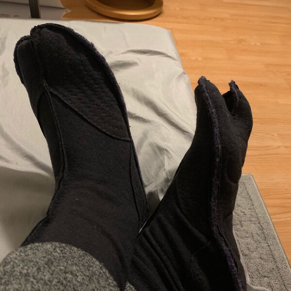 Split Toe House Slippers / Cozy Tabi Socks / Ankle / Wool / Made-to ...